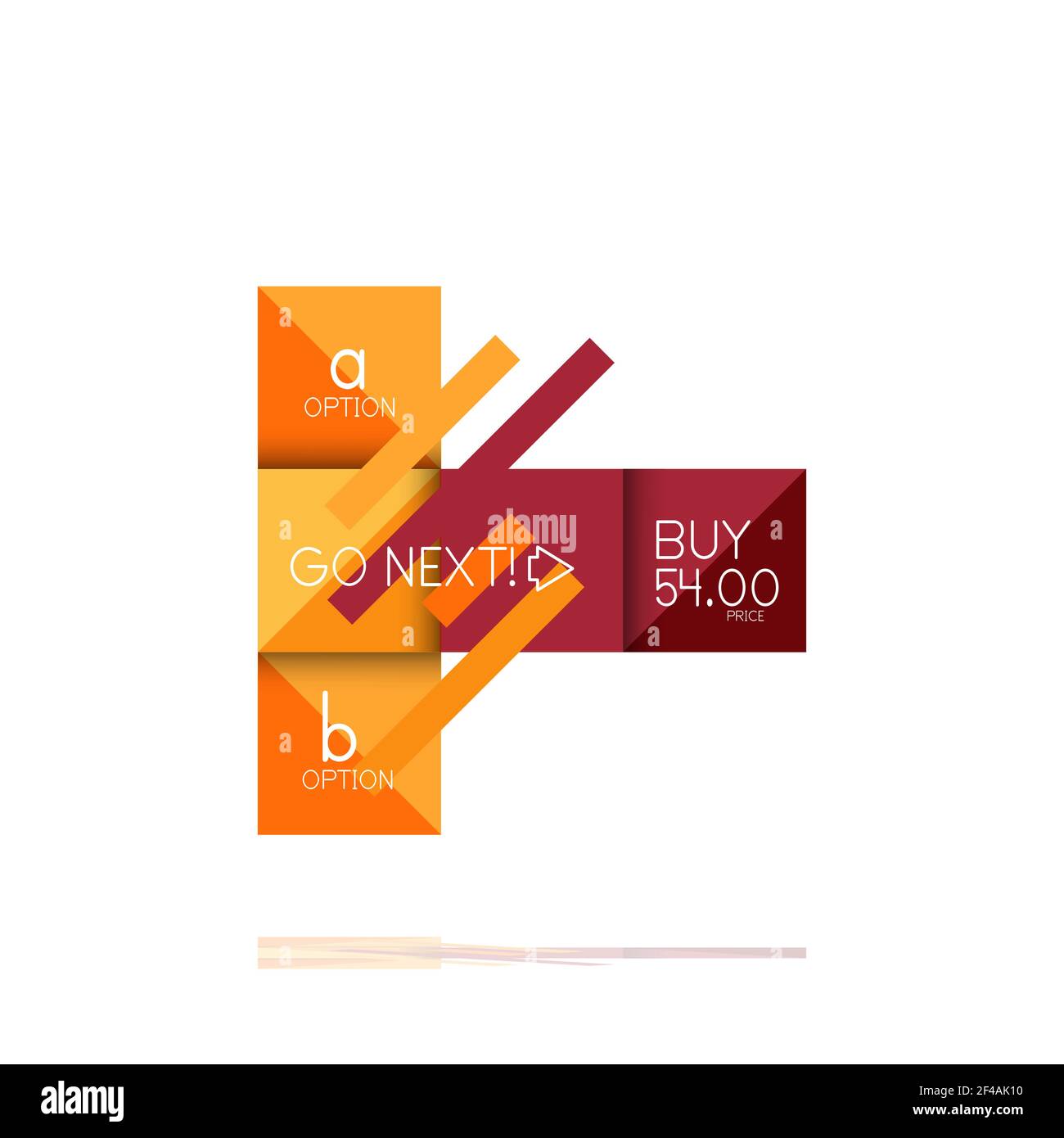 Square option infographic banner. Data and information visualization ...
