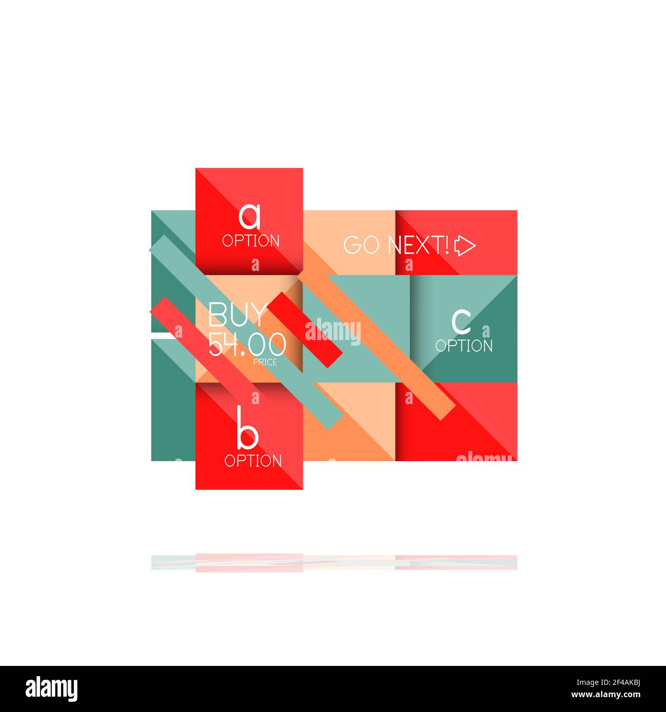 Square option infographic banner. Data and information visualization ...