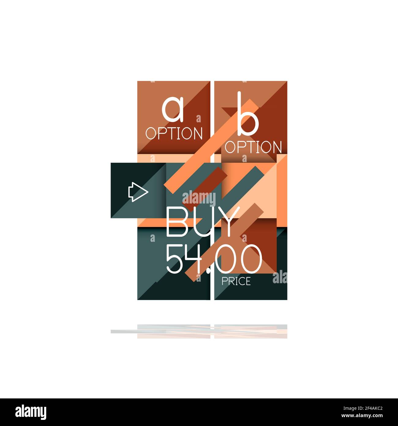 Square option infographic banner. Data and information visualization ...