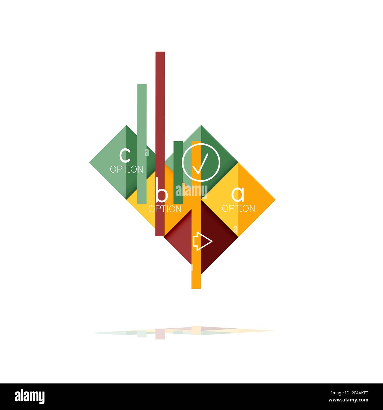 Square option infographic banner. Data and information visualization ...