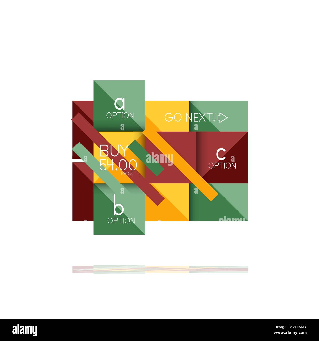 Square option infographic banner. Data and information visualization ...