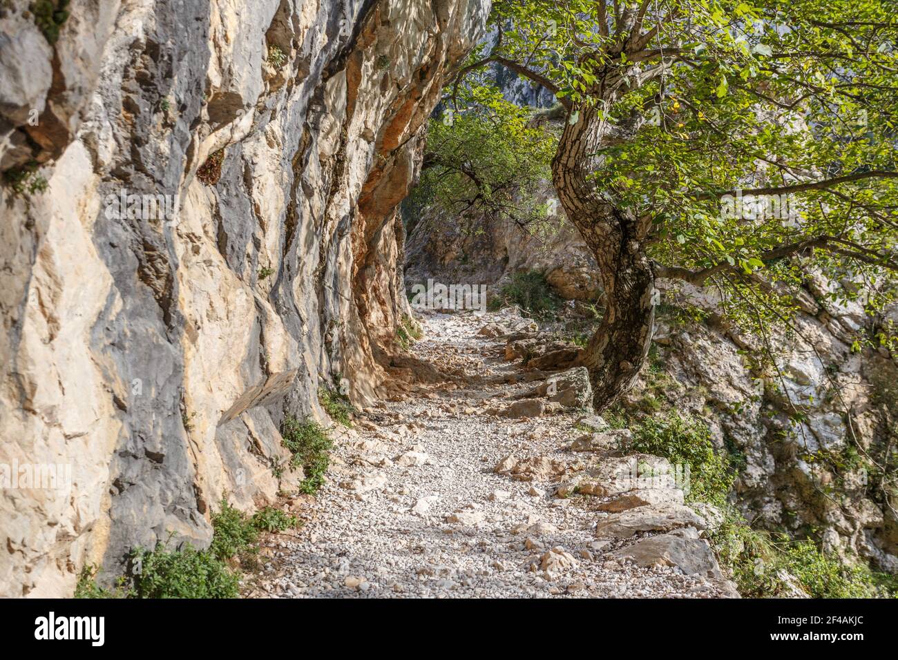 A shot of angular path of the rock at daytime Stock Photo - Alamy