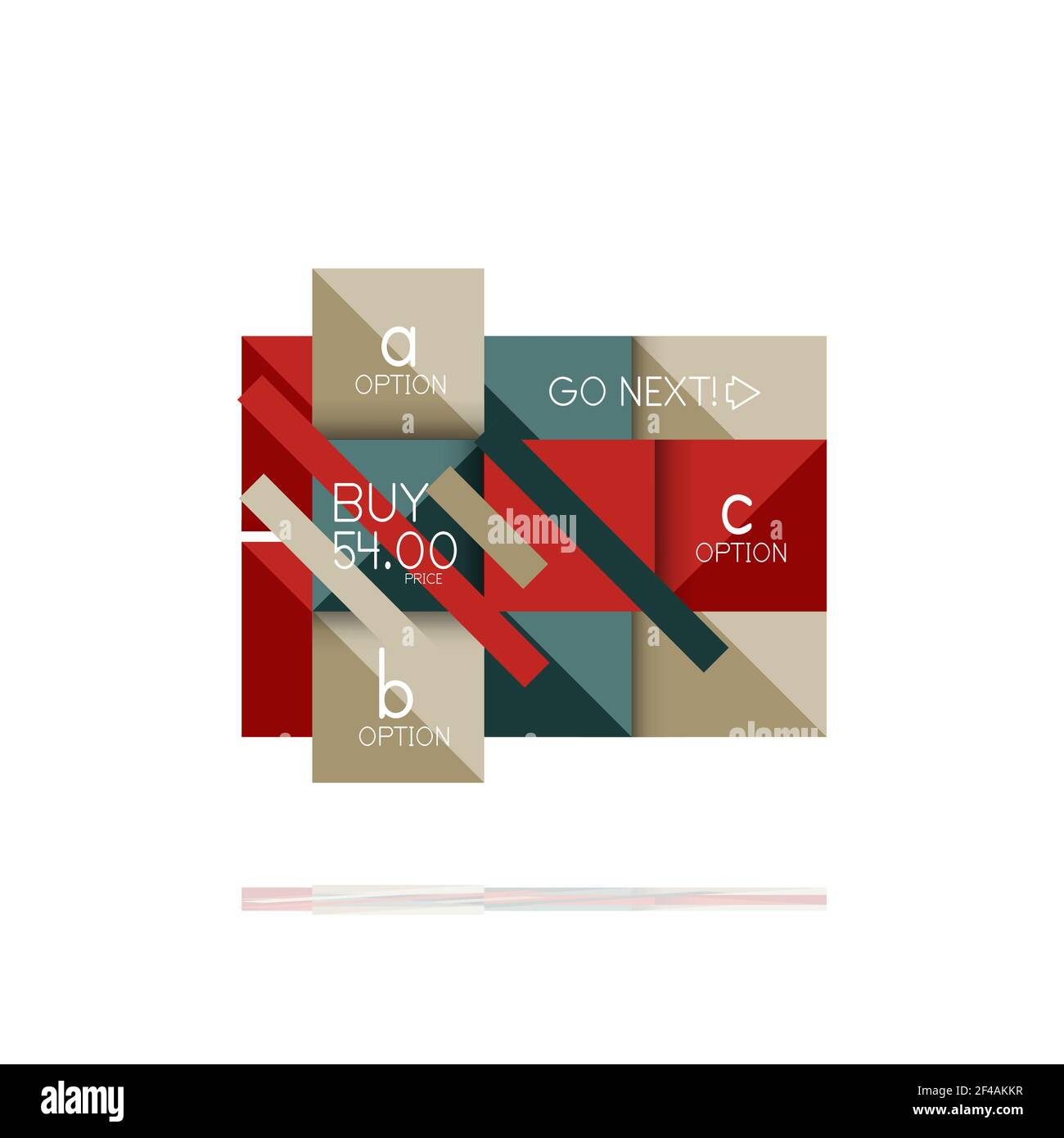 Square option infographic banner. Data and information visualization ...