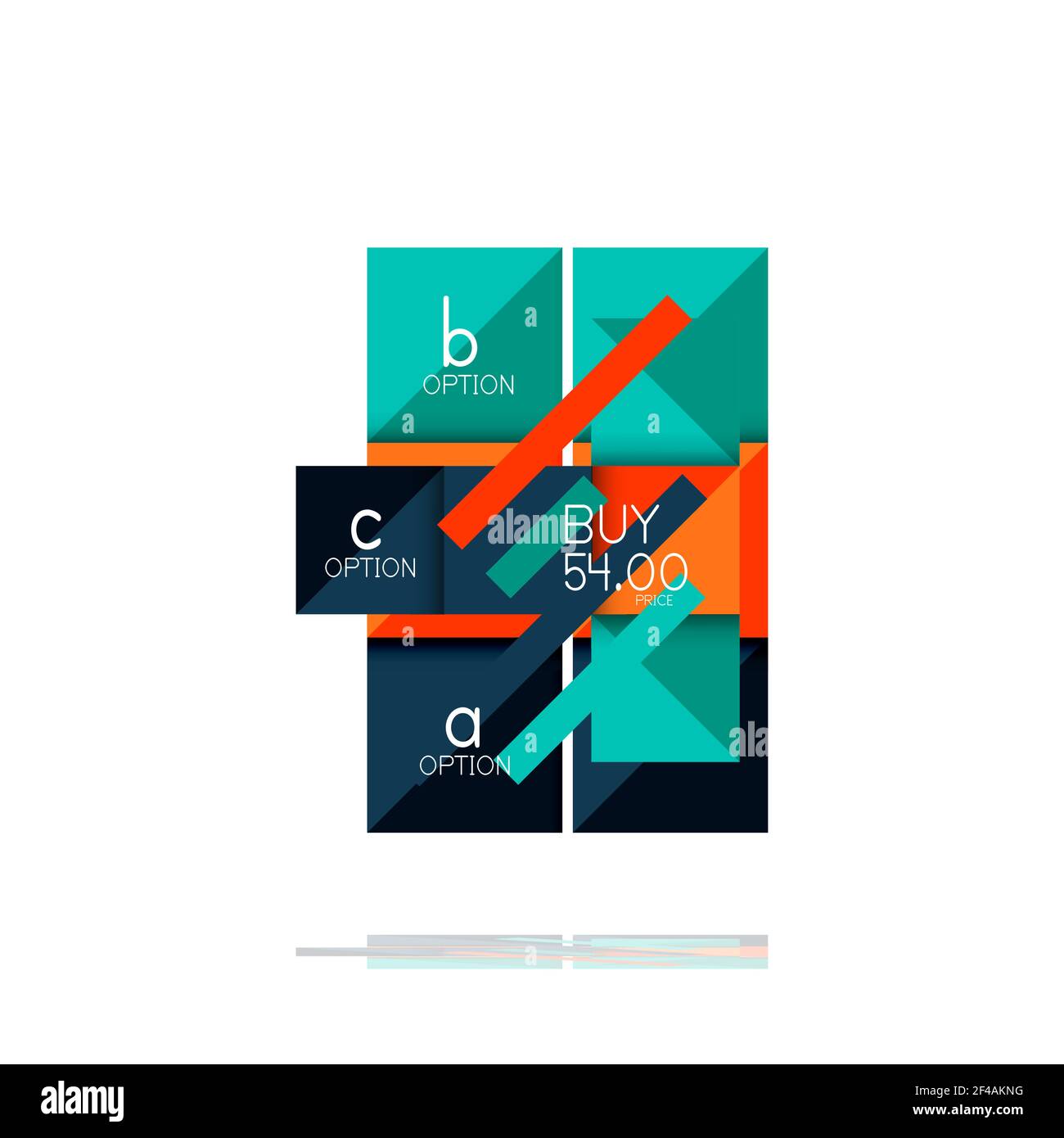 Square option infographic banner. Data and information visualization ...