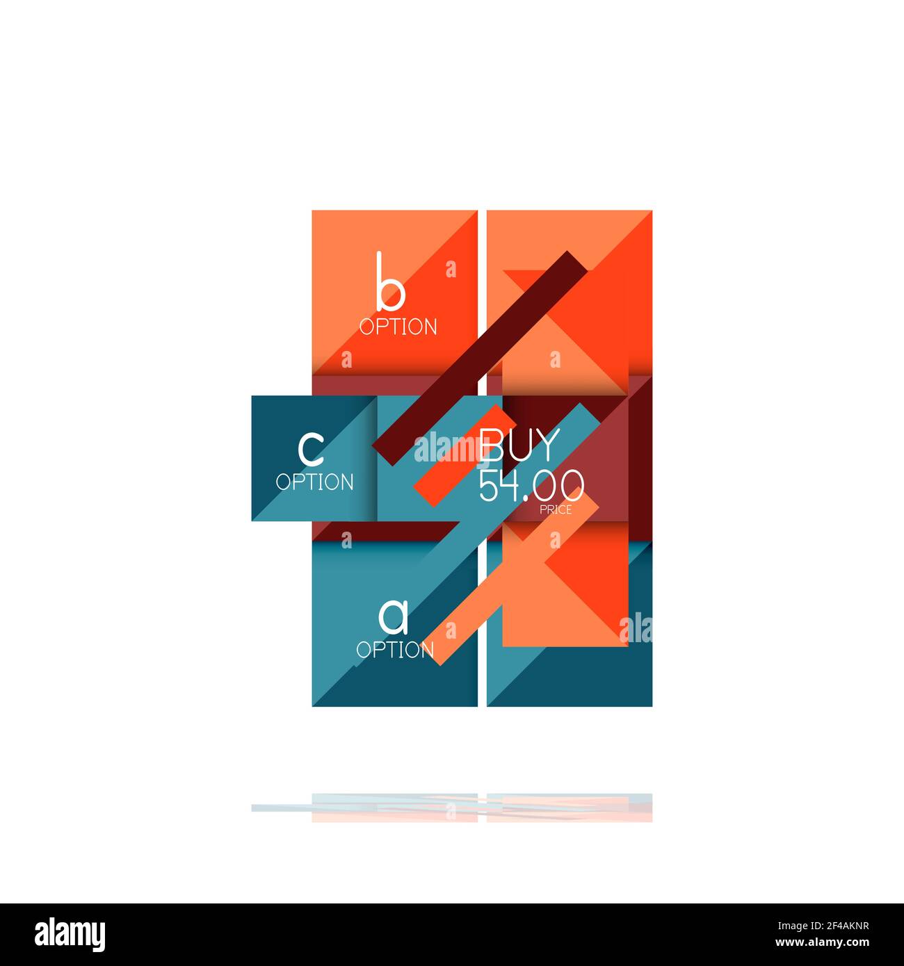 Square option infographic banner. Data and information visualization ...
