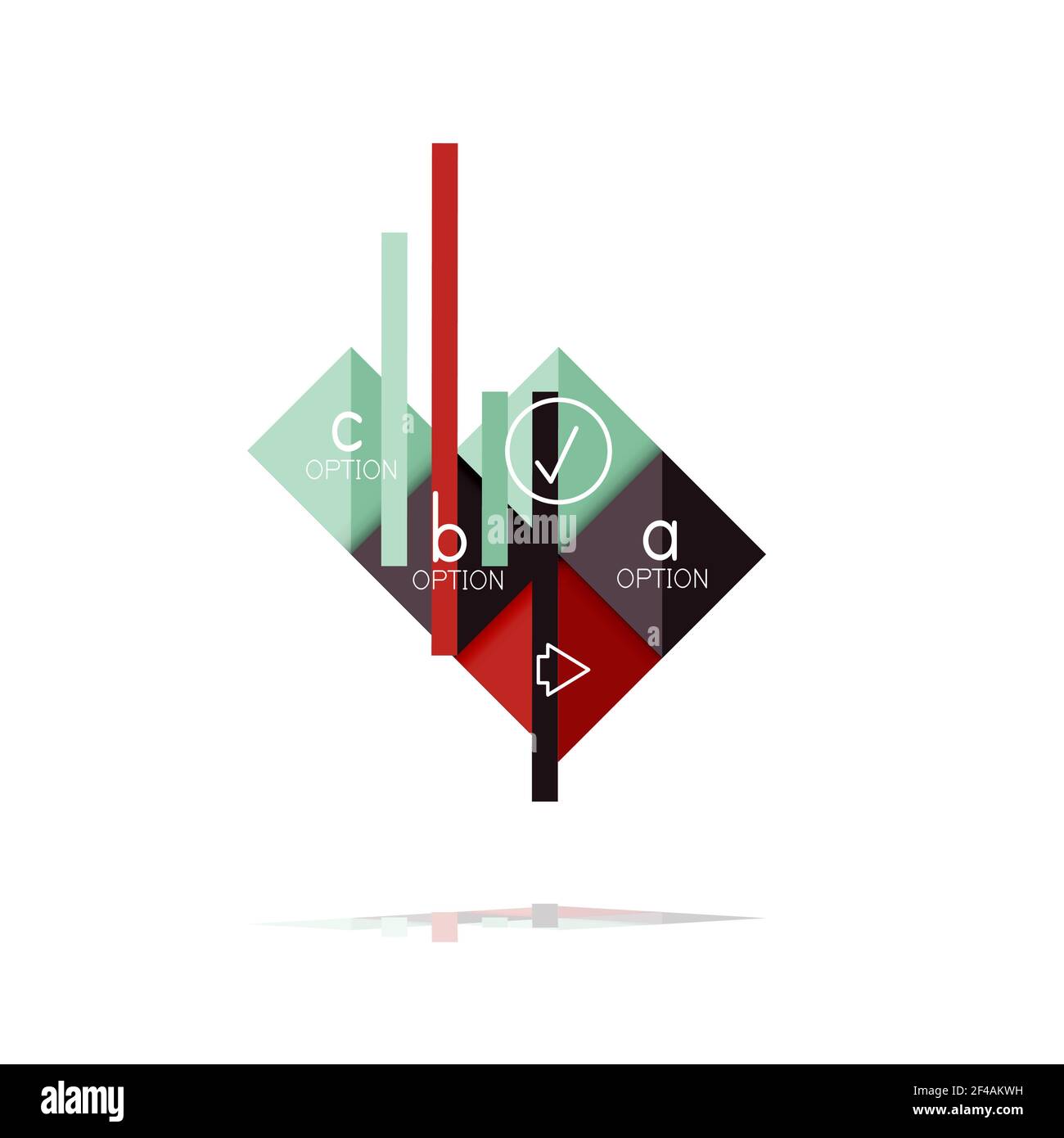 Square option infographic banner. Data and information visualization ...