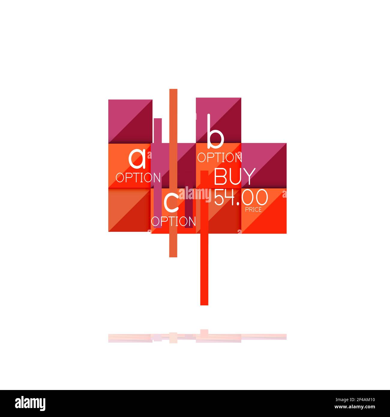 Square option infographic banner. Data and information visualization ...