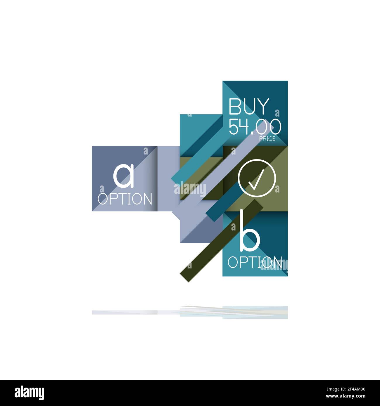 Square option infographic banner. Data and information visualization ...