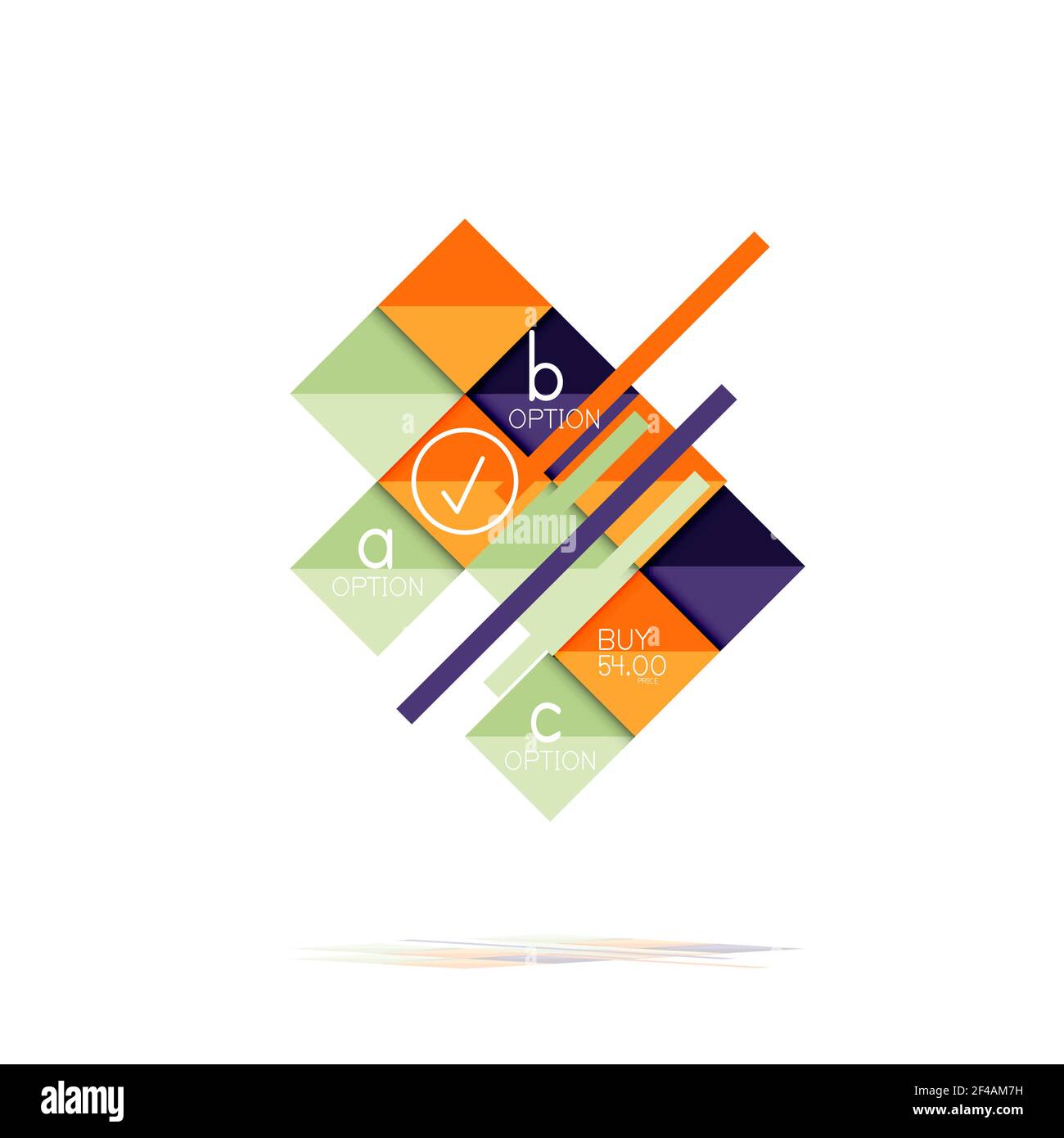 Square option infographic banner. Data and information visualization ...