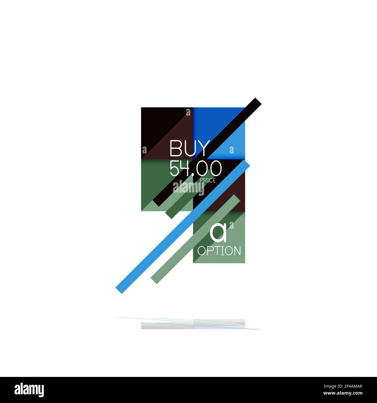 Square option infographic banner. Data and information visualization ...