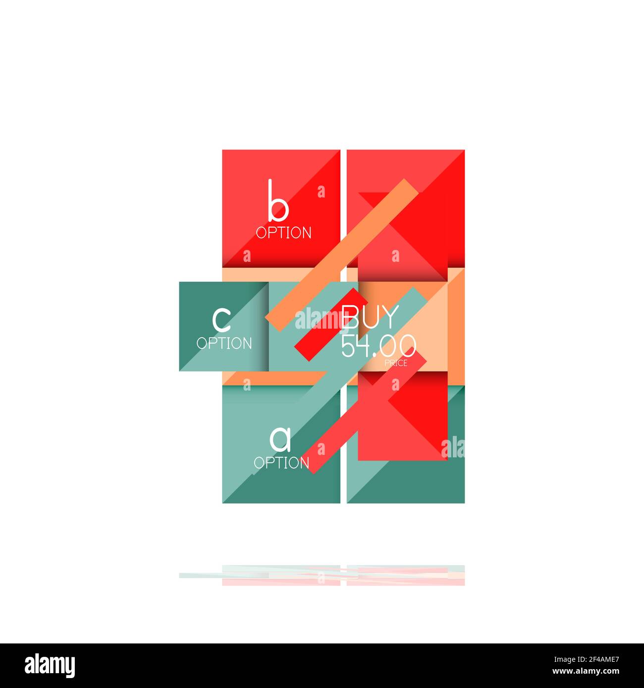 Square option infographic banner. Data and information visualization ...