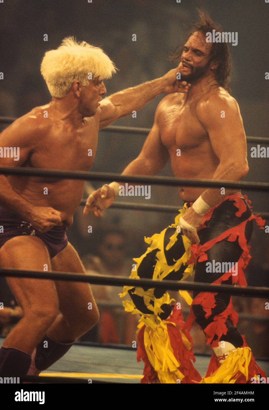 Randy Savage Macho Man Ric Flair 1995 Photo By John Barrett/PHOTOlink Stock Photo - Alamy