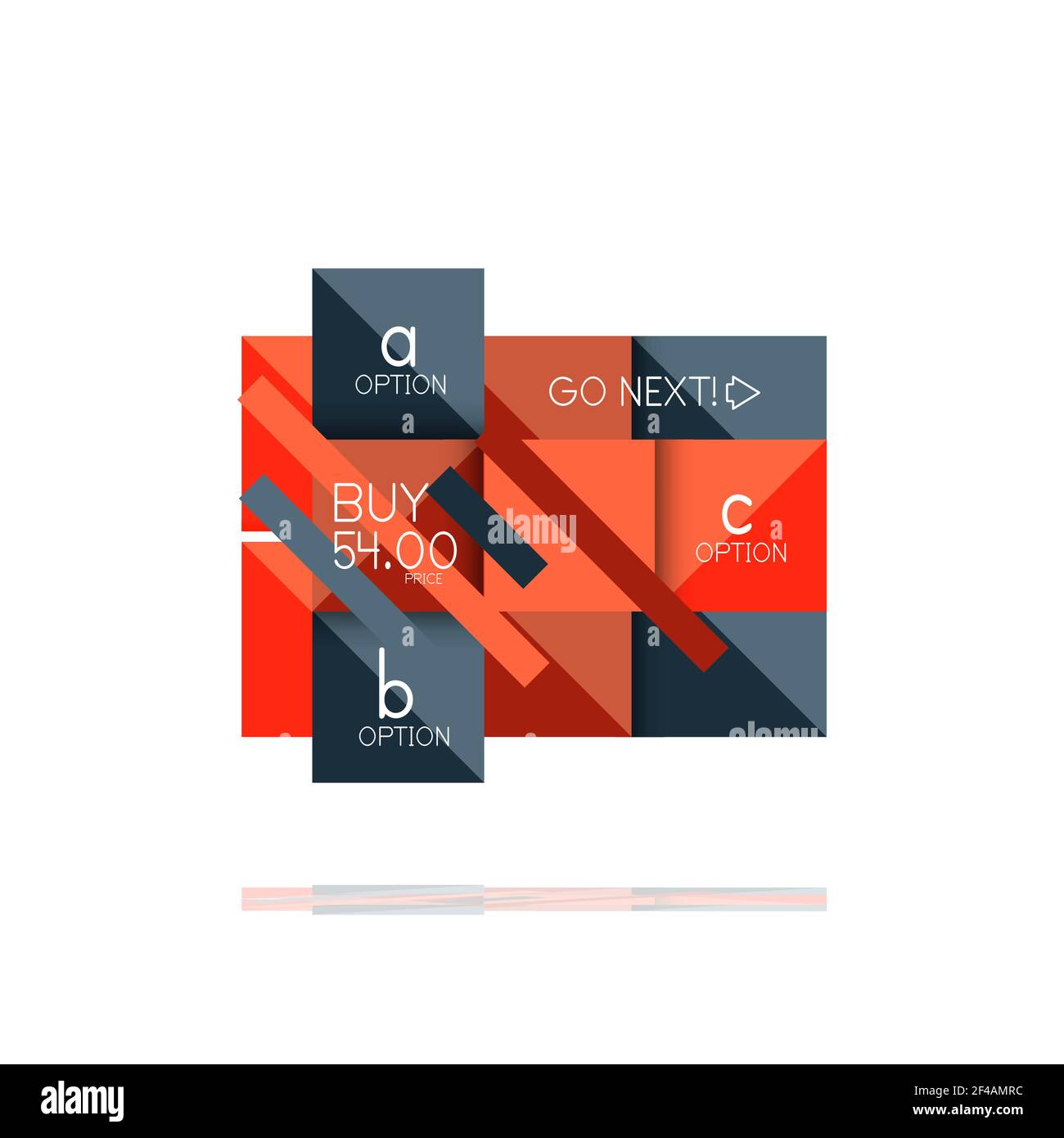 Square option infographic banner. Data and information visualization ...