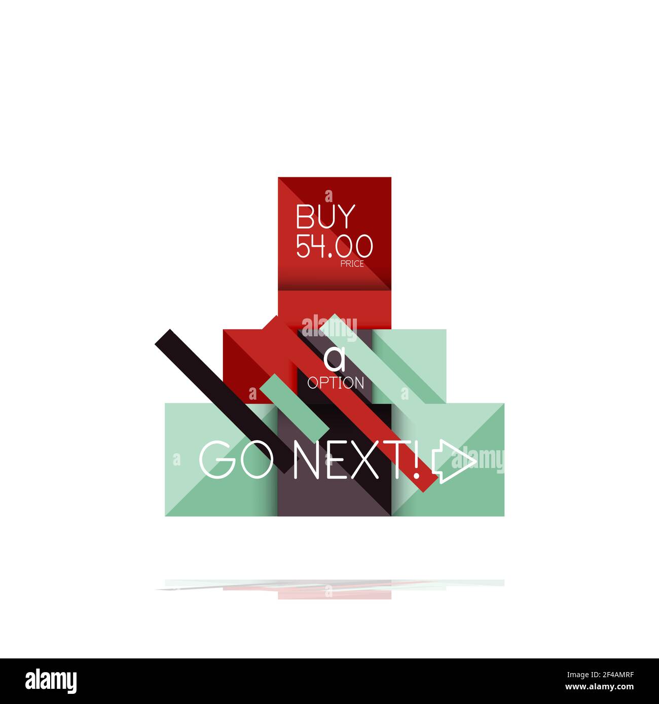 Square option infographic banner. Data and information visualization ...