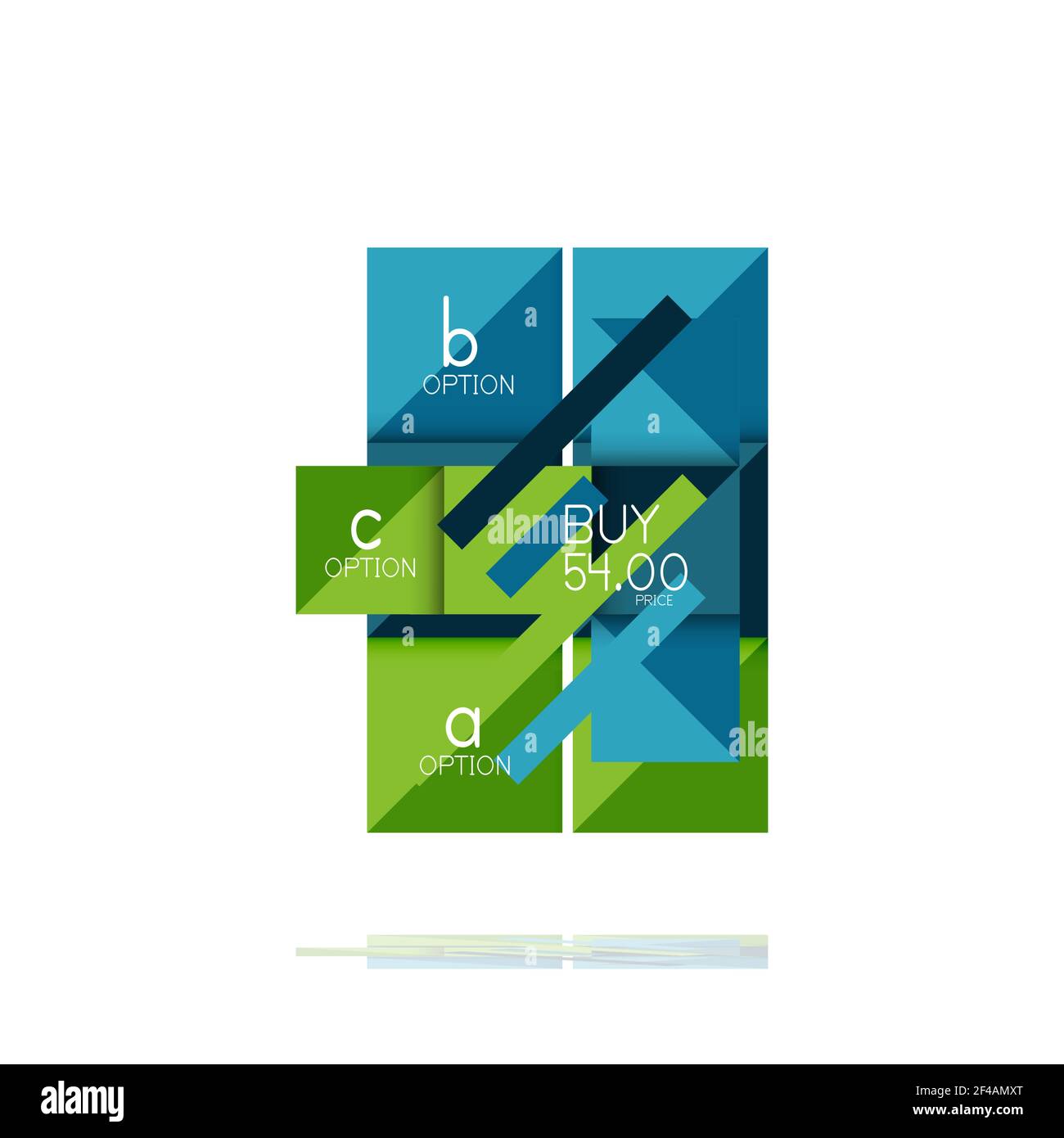 Square option infographic banner. Data and information visualization ...