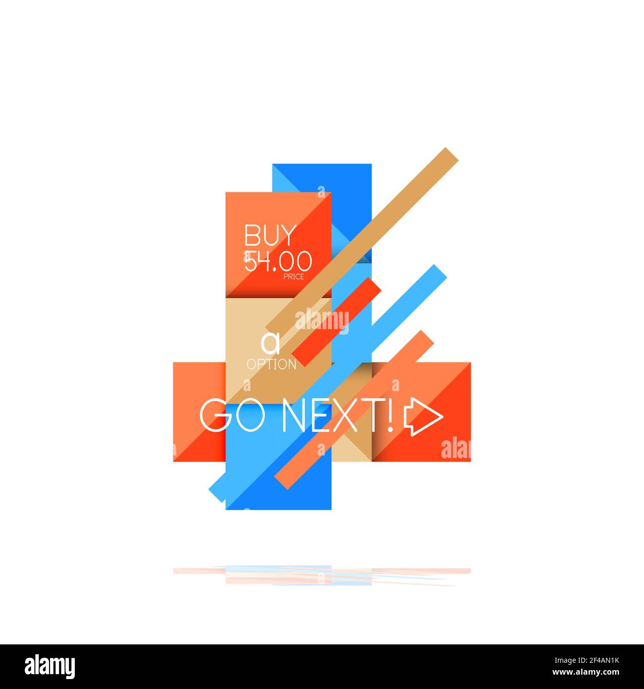 Square option infographic banner. Data and information visualization ...