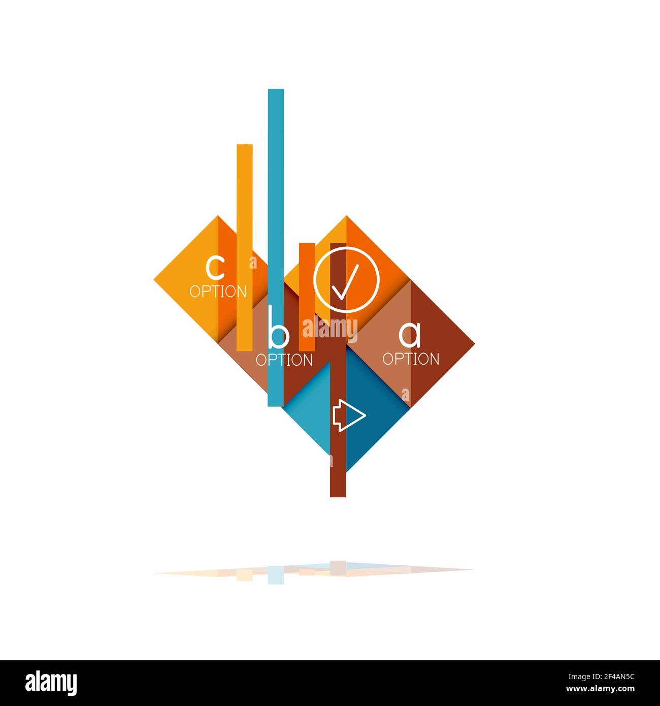 Square option infographic banner. Data and information visualization ...