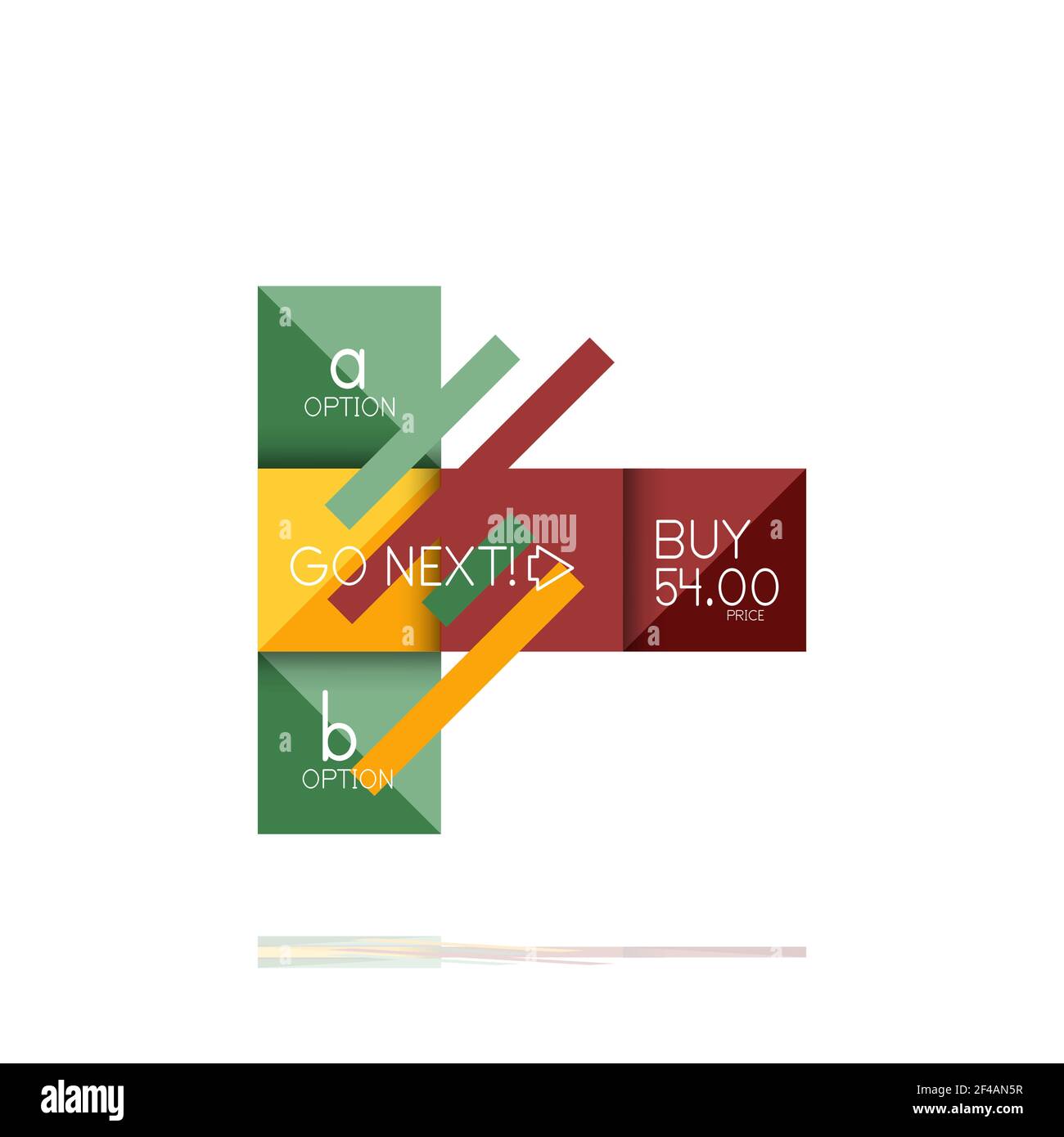 Square option infographic banner. Data and information visualization ...