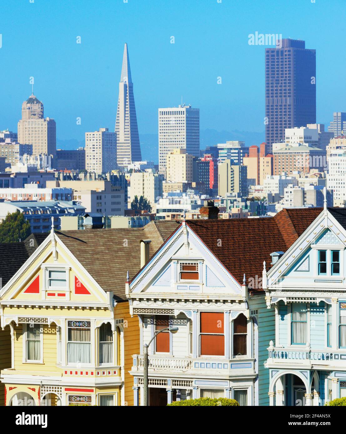 The Painted Ladies, Alamo Square, San Francisco, California, USA Stock ...