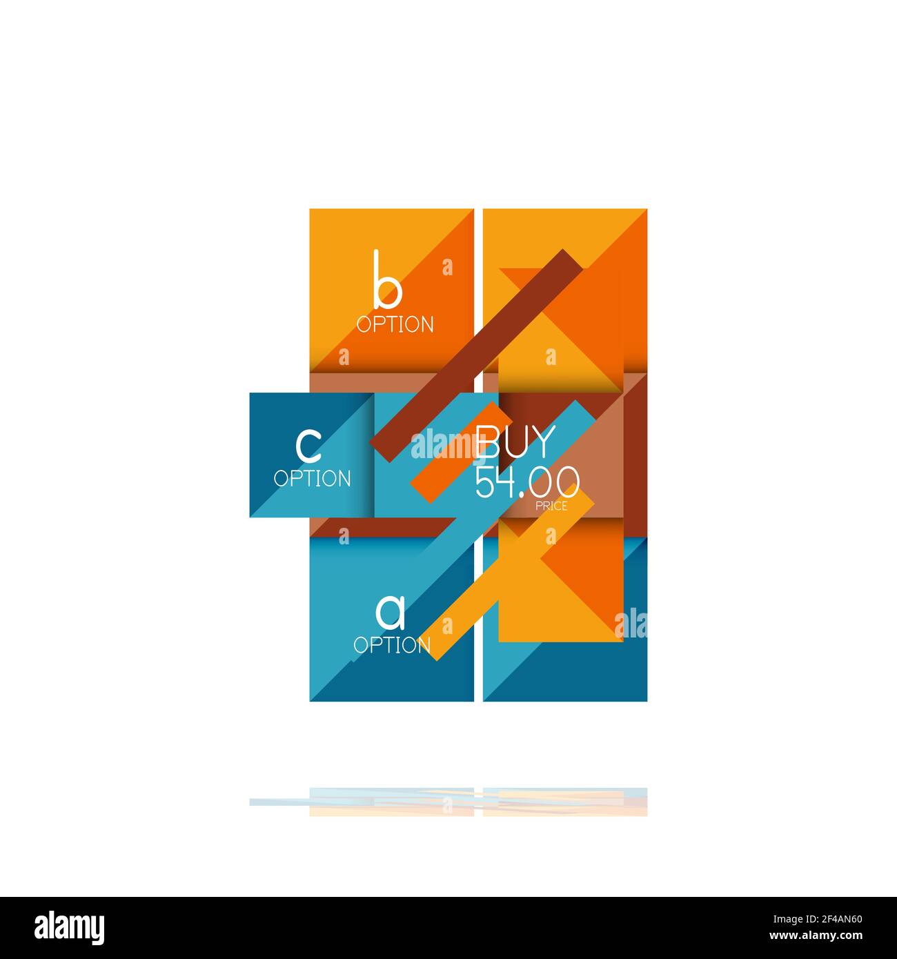 Square option infographic banner. Data and information visualization ...