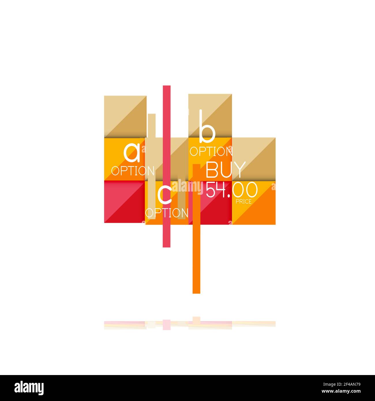 Square option infographic banner. Data and information visualization ...