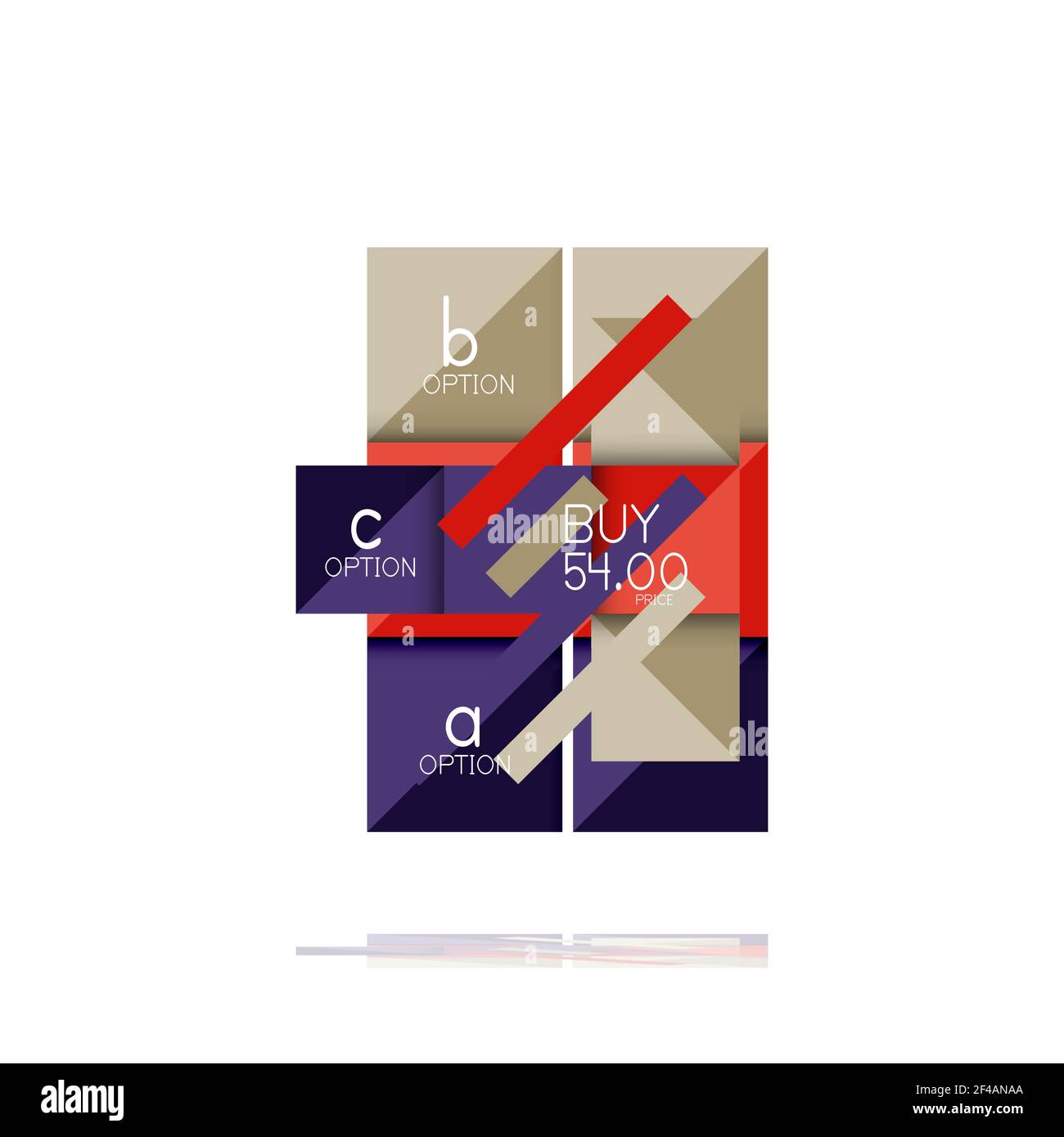 Square option infographic banner. Data and information visualization ...