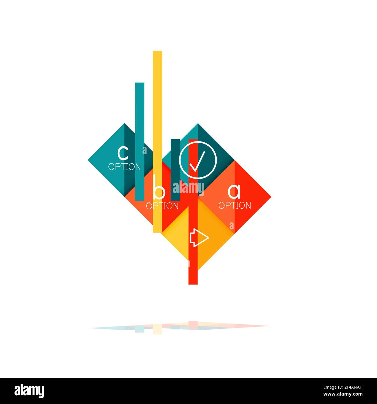 Square option infographic banner. Data and information visualization ...