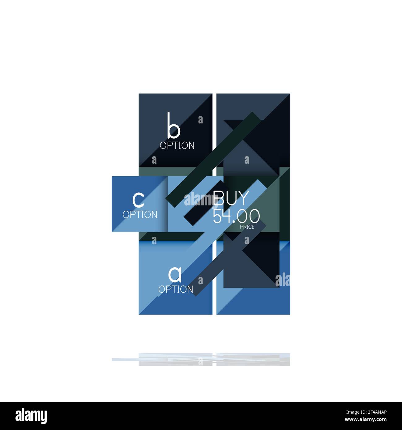 Square option infographic banner. Data and information visualization ...