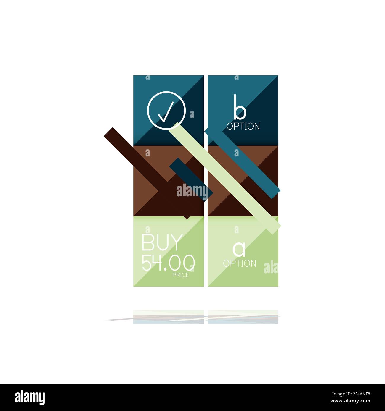 Square option infographic banner. Data and information visualization ...