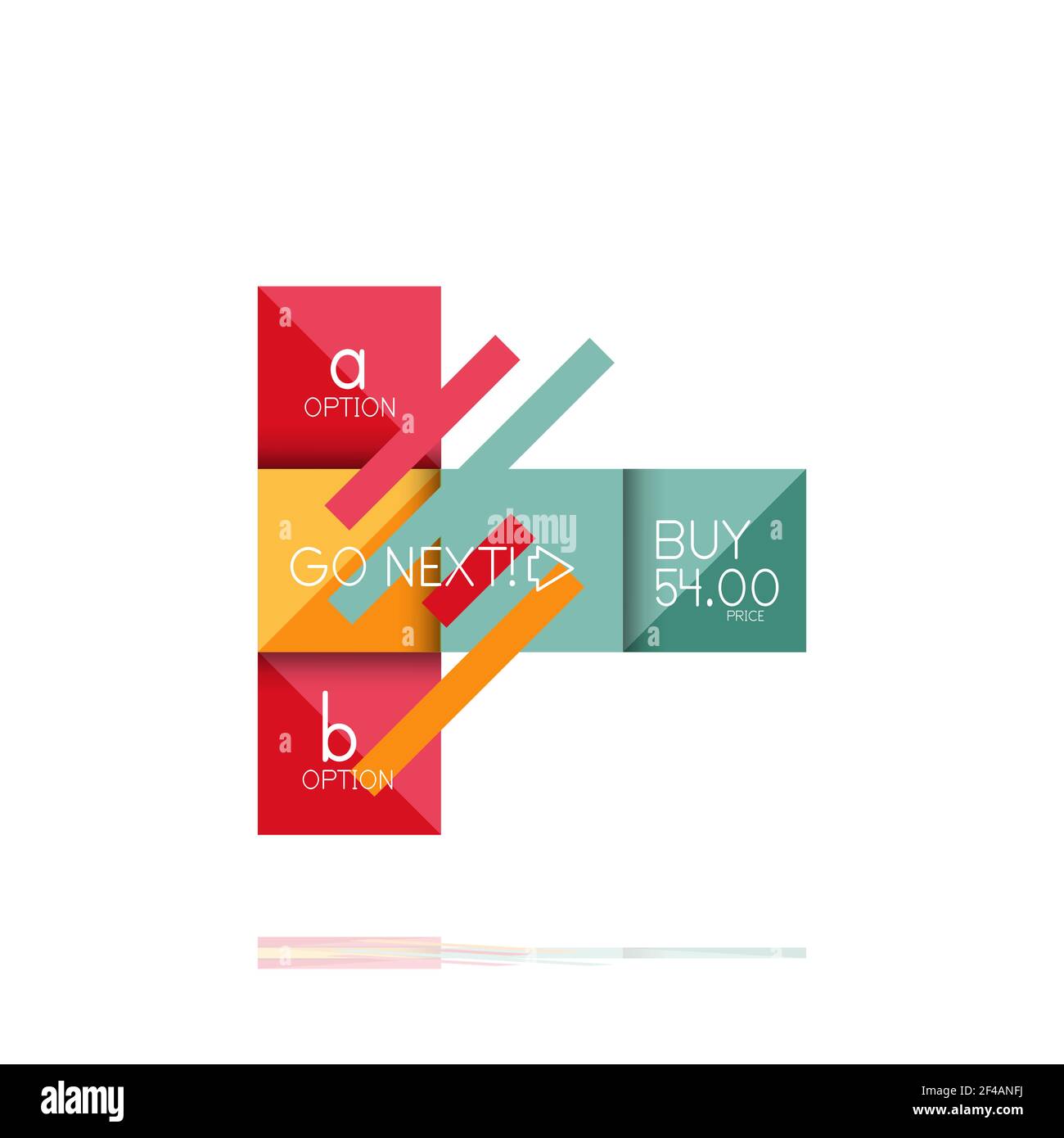 Square option infographic banner. Data and information visualization ...