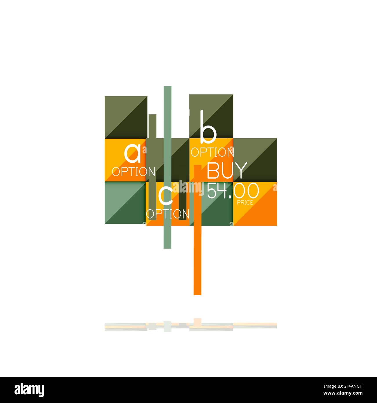 Square option infographic banner. Data and information visualization ...