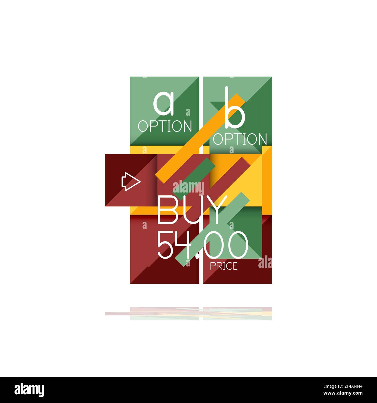 Square option infographic banner. Data and information visualization ...