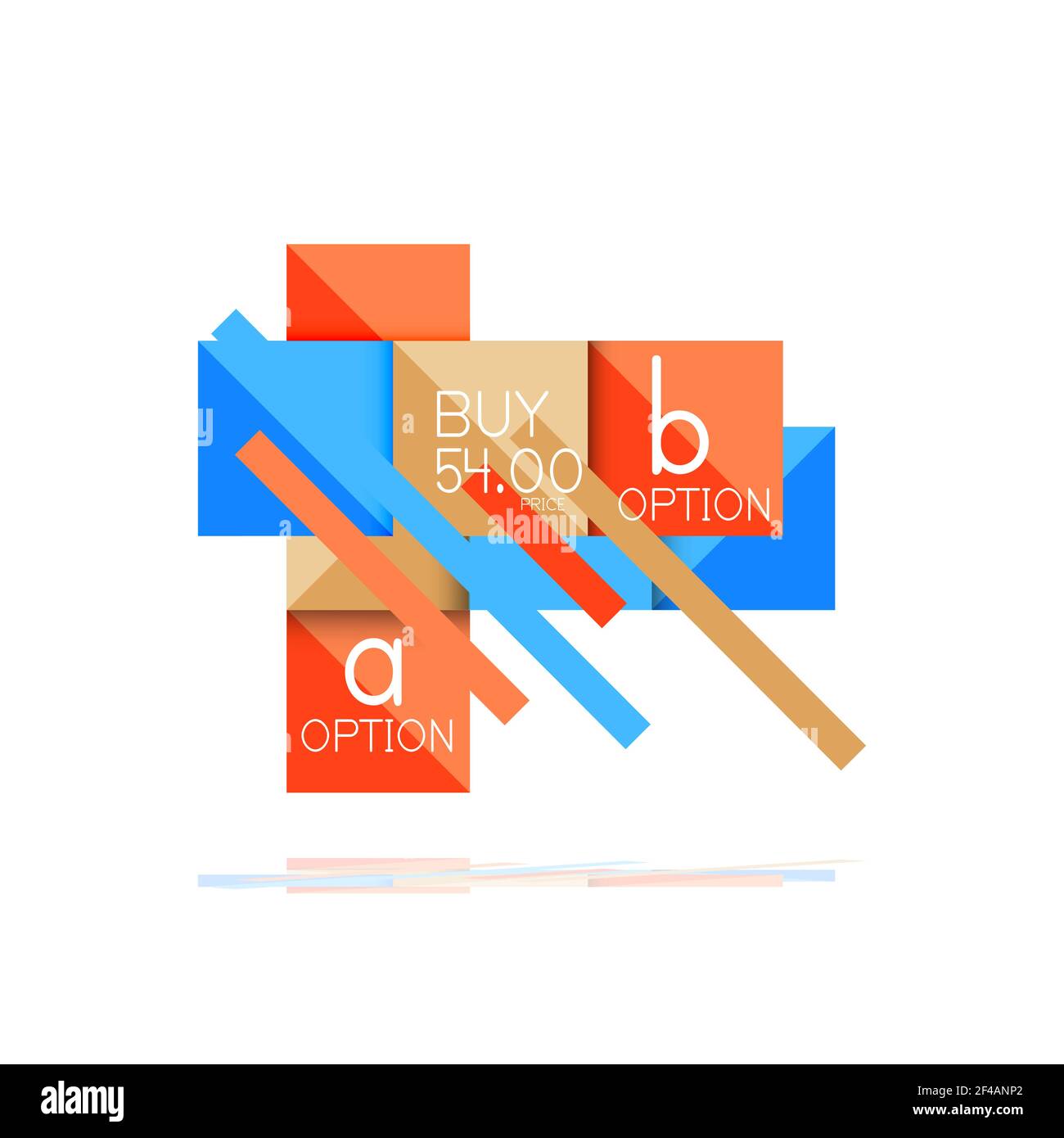 Square option infographic banner. Data and information visualization ...