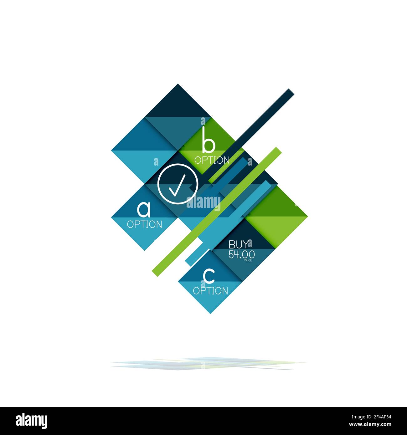 Square option infographic banner. Data and information visualization ...