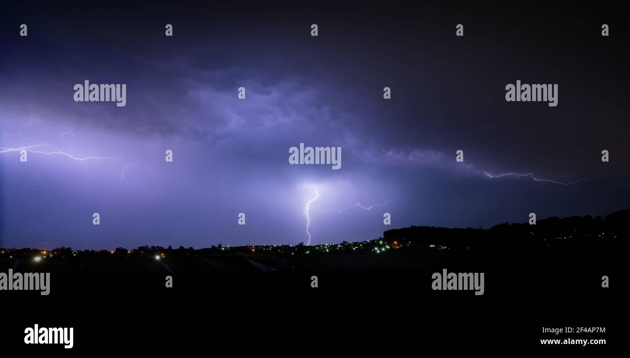 An electrical storm lights up the sky Stock Photo - Alamy