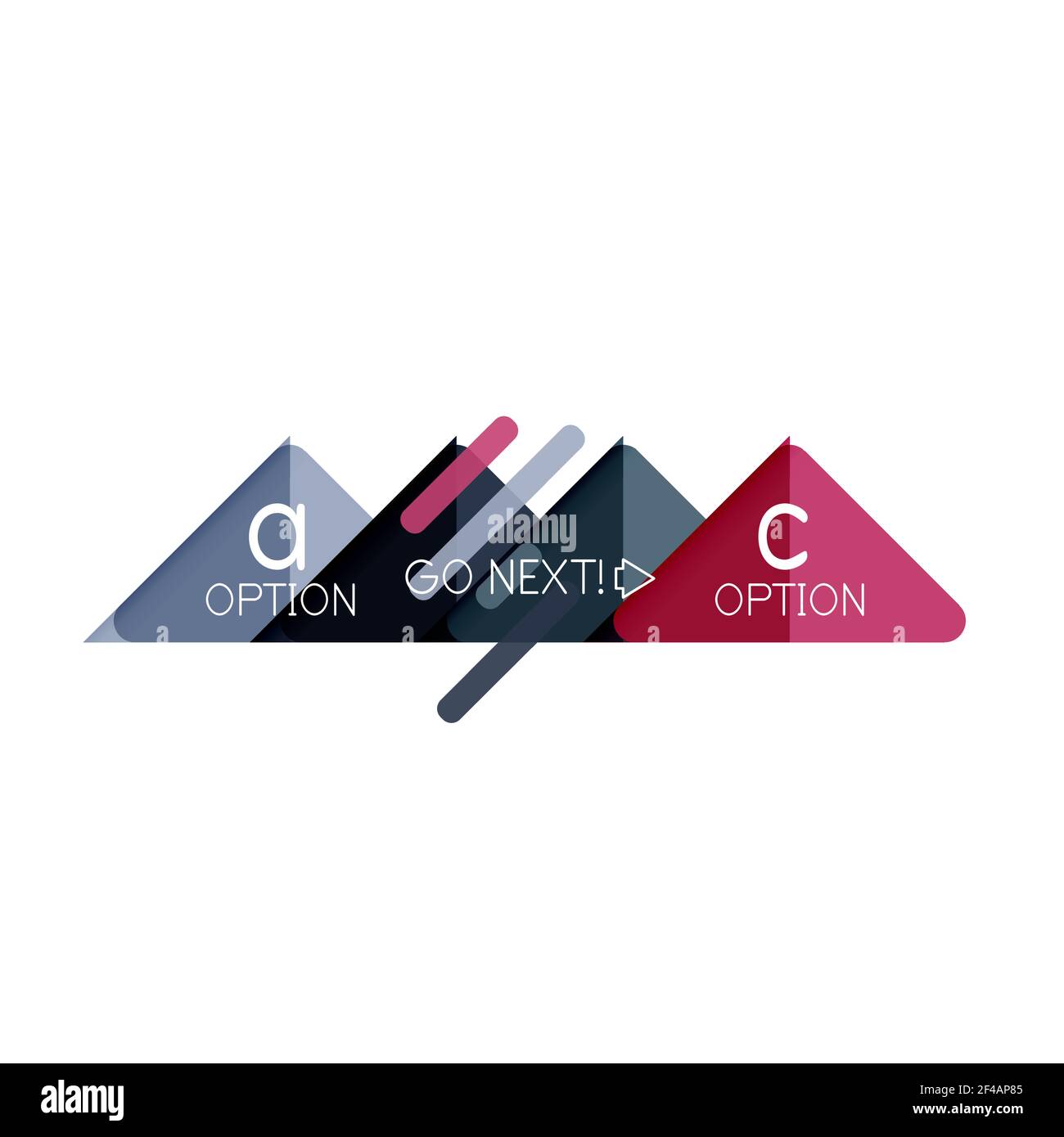 Triangle data visualization design, option infographic layout. Triangle ...