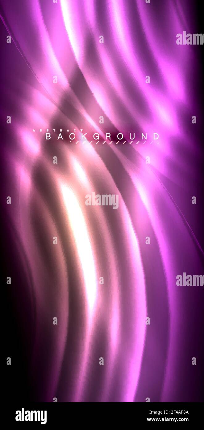 Neon Glowing Wave Magic Energy And Light Motion Background Neon