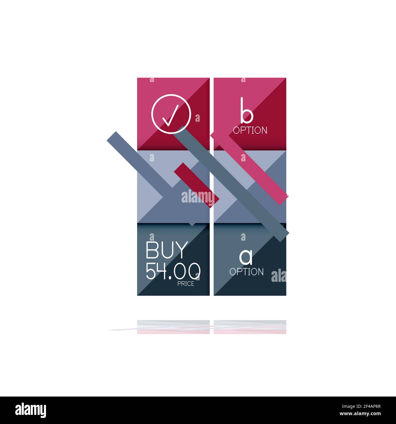 Square option infographic banner. Data and information visualization ...