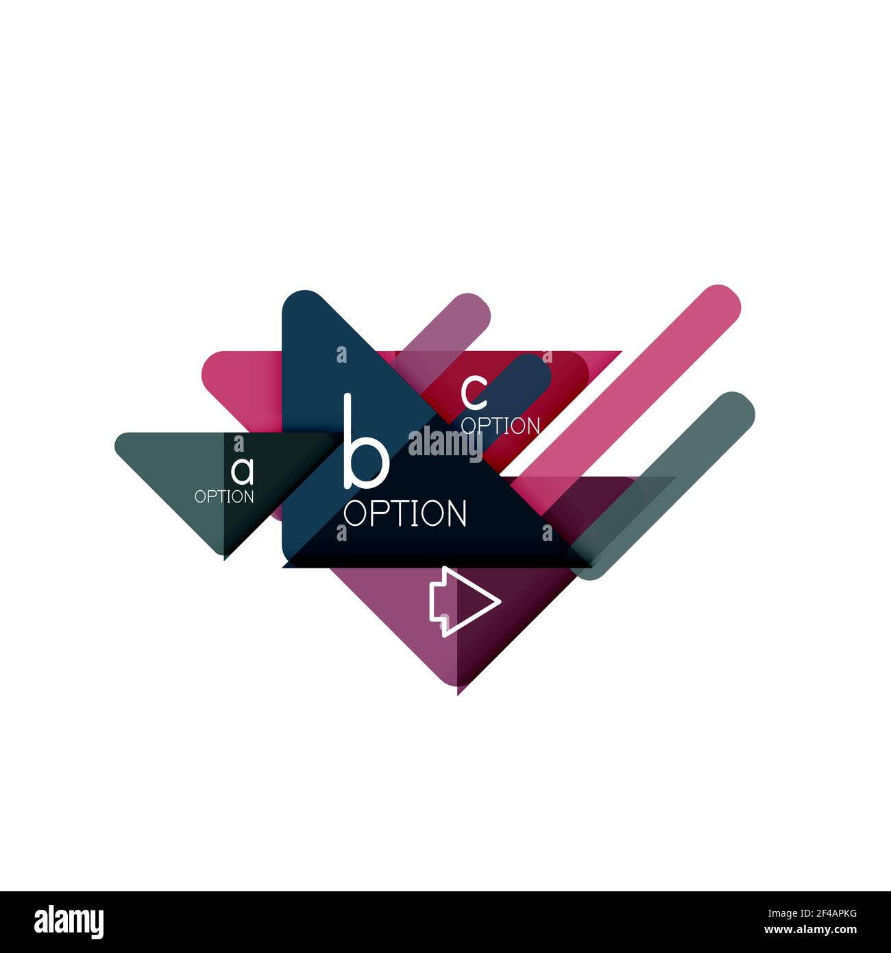 Triangle data visualization design, option infographic layout. Triangle ...