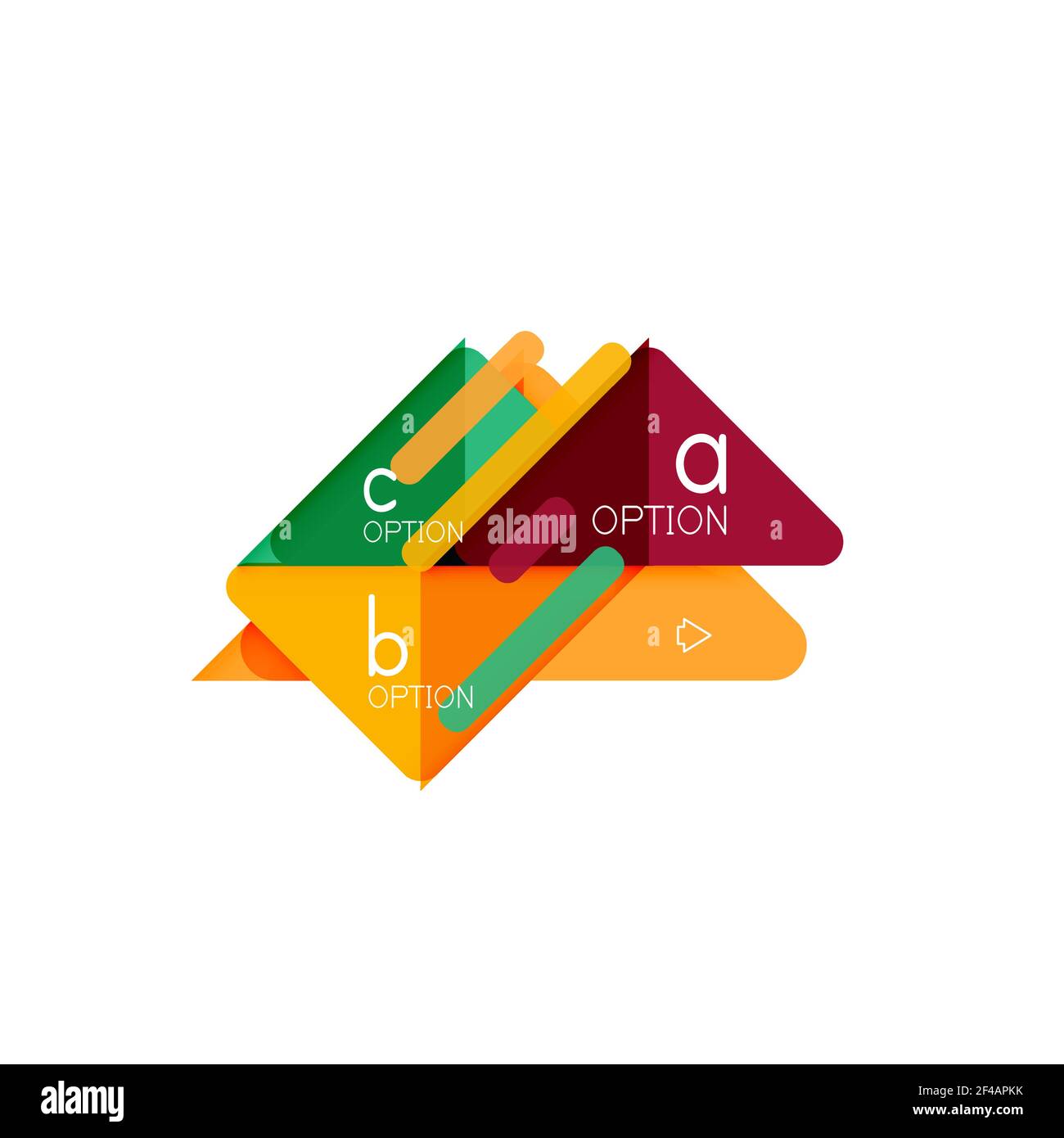 Triangle data visualization design, option infographic layout. Triangle ...
