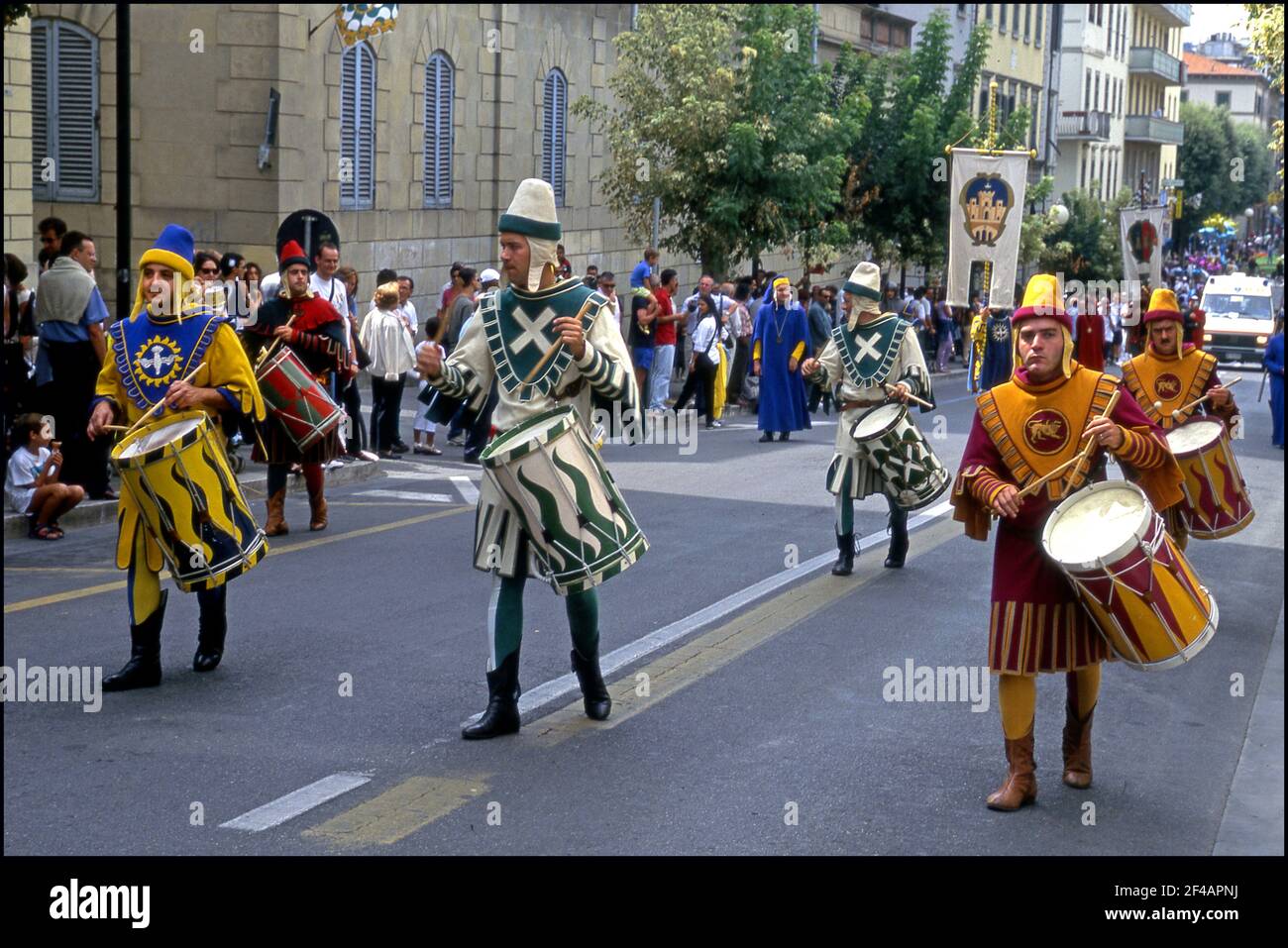 Italian men dressed up in Medieval costumes for a historic festival in ...