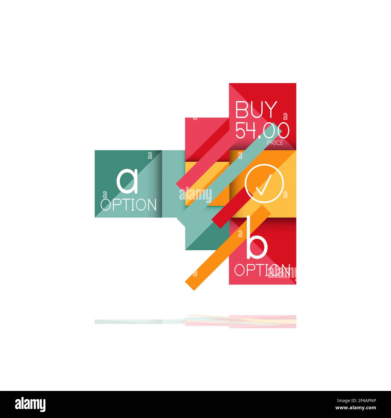 Square option infographic banner. Data and information visualization ...
