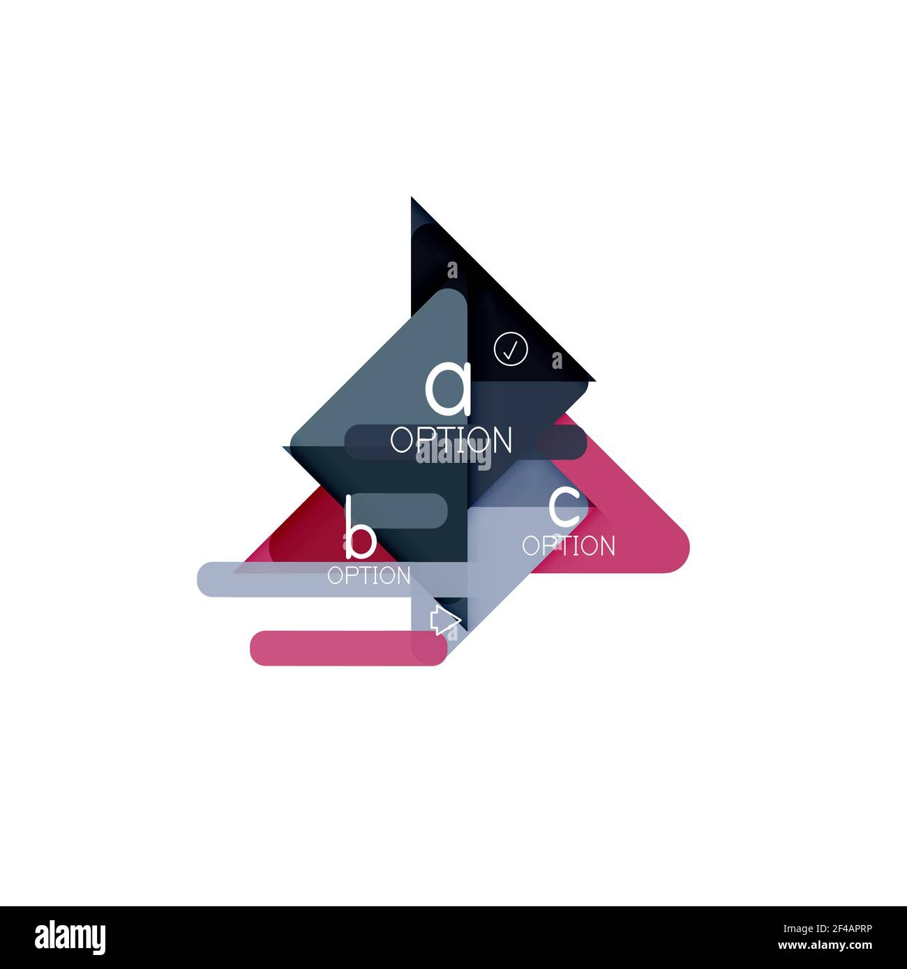 Triangle data visualization design, option infographic layout. Triangle ...