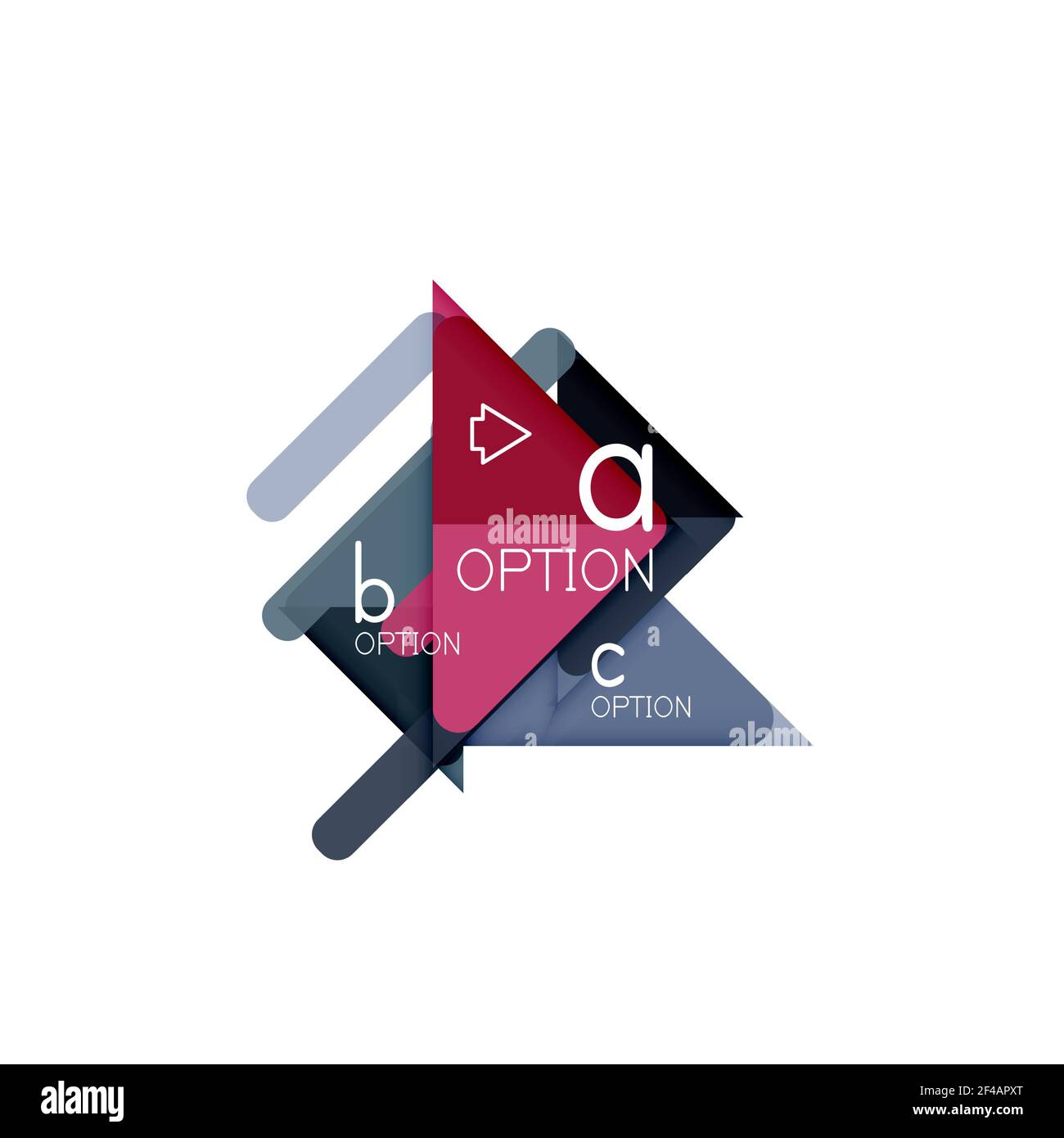 Triangle data visualization design, option infographic layout. Triangle ...