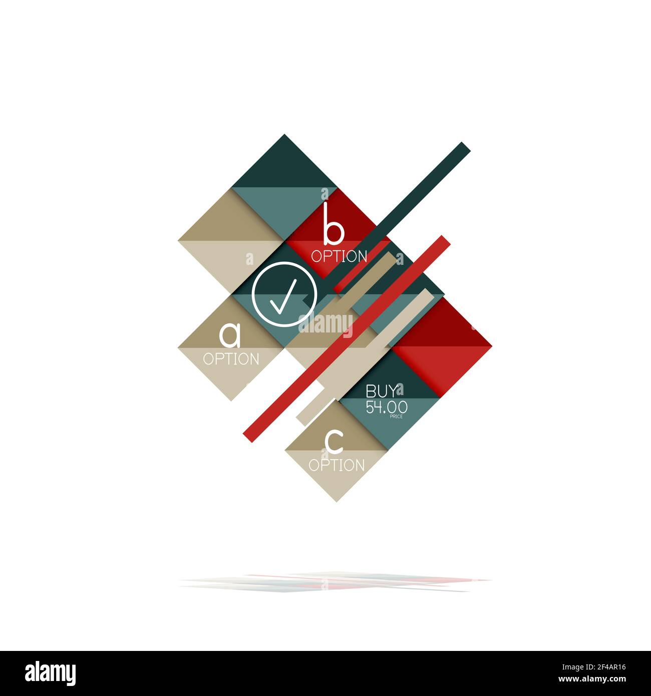 Square option infographic banner. Data and information visualization ...