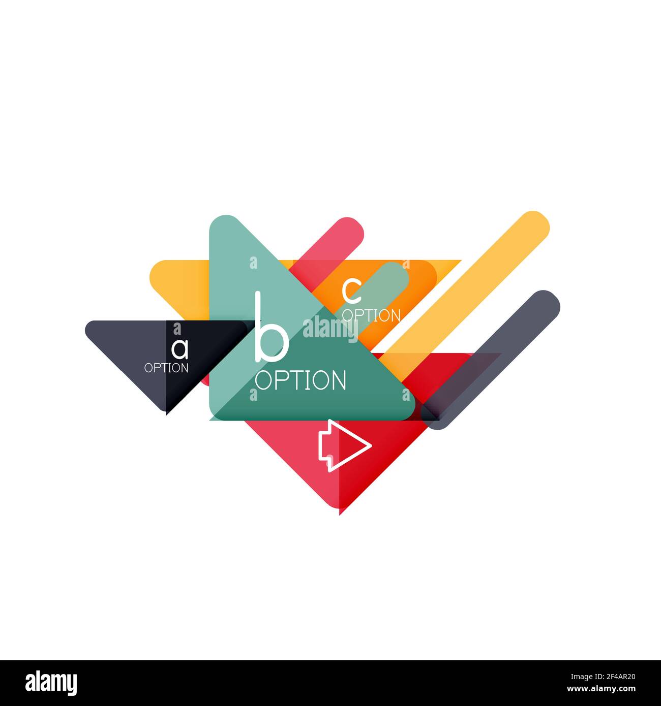 Triangle data visualization design, option infographic layout. Triangle ...