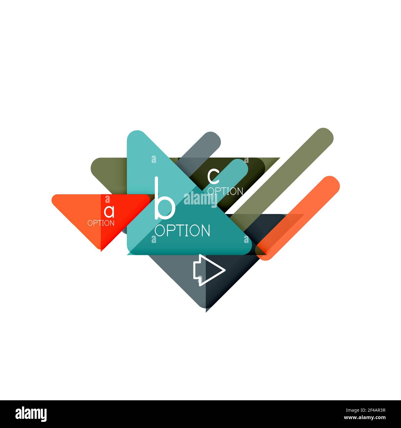 Triangle data visualization design, option infographic layout. Triangle ...