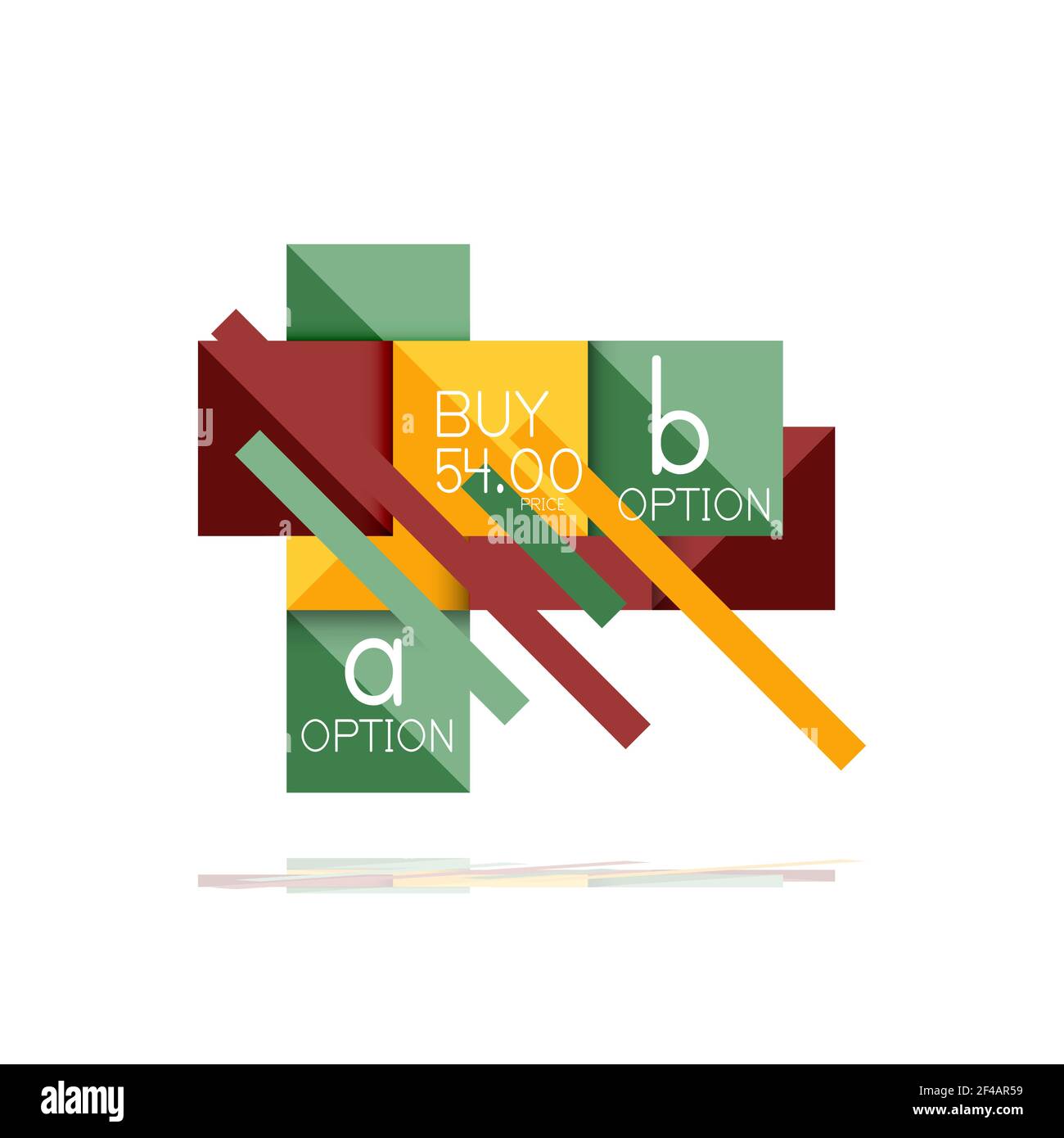 Square option infographic banner. Data and information visualization ...