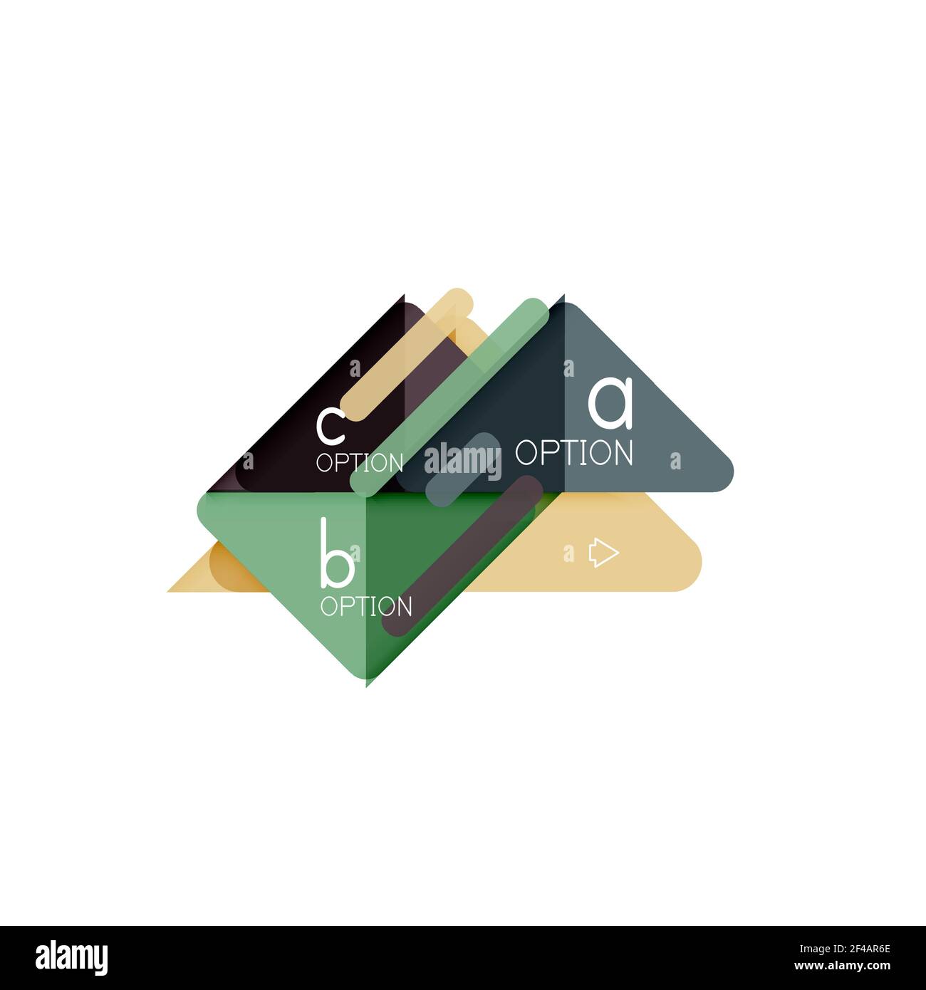 Triangle data visualization design, option infographic layout. Triangle ...