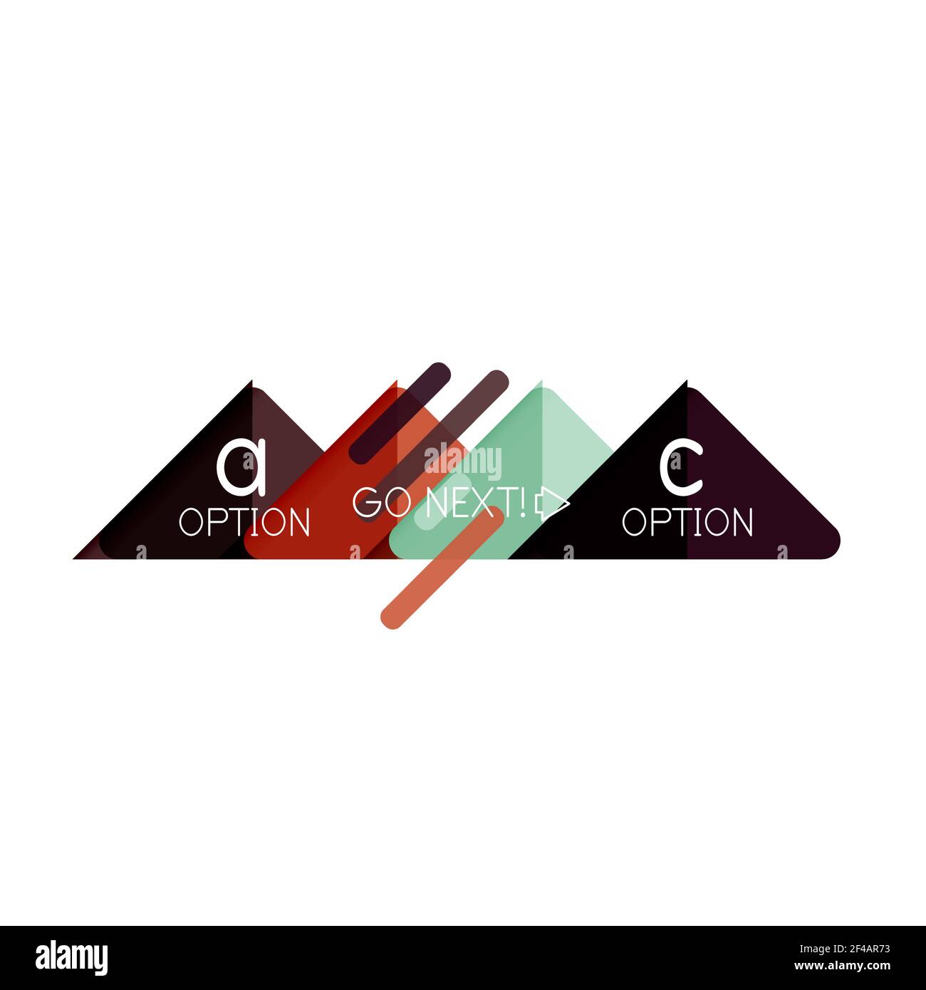 Triangle data visualization design, option infographic layout. Triangle ...